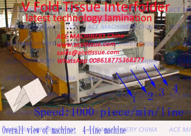 drawing type facial tissue converting machine