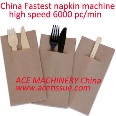 China Pocket Style Paper Napkin Machine With Advanced Technology To Put Folk And Knife for sale