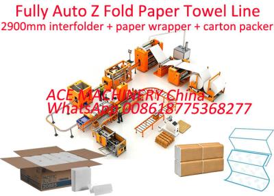 China PLC Servo HMI Control System Multi fold paper towel machine supporting Mother Roll Width 400 to 2900mm Diameter 1500mm workflow for sale