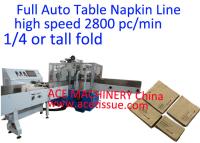 China Tall Fold Napkin Making Machine Fully Automatic Transfer To Wrapper Machine for sale