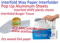 China Automatic Interfolded Aluminum Foil Sheets Interfolder Machine For Burger Tissue for sale