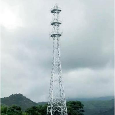 中国 60mは鋼鉄電気通信タワー4脚の自己サポート格子マストに電流を通した 販売のため