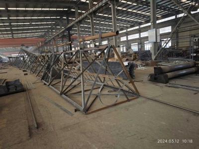 China 60 Degree Microwave Triangular Telecommunication Tower Lattice Angle Pylon for sale
