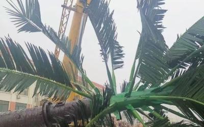 China HDG And Bark Artificial Tree Cell Towers Palm Tree Monopole Tower 0-200m Height for sale