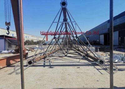 China HDG Or Painting Hybrid Lattice Tubular Tower  3 Or 4 Legs 15 Years for sale