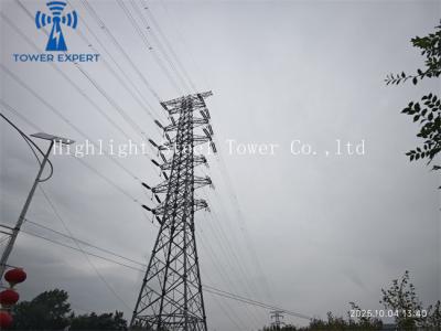 China 4 Legs Lattice Angle Steel Tower HDG Or Painting Transmission Line Tower 0-300m for sale