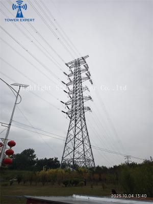 China Overhead Line Electric Power Transmission Angle Steel Tower 4 Legs Lattice Steel Towers for sale