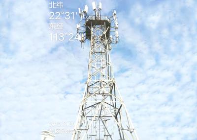 Cina alta torre di comunicazione d'acciaio angolare Q345 di 70m per il montaggio dell'antenna di FM GSM 5G in vendita