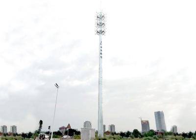 Κίνα πύργος 3 χάλυβα τηλεπικοινωνιών GSM FM 5G 50m καυτή εμβύθιση πλατφορμών που γαλβανίζεται προς πώληση