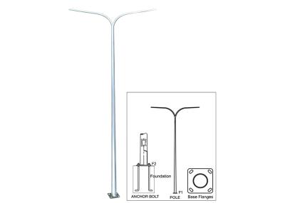 Cina Il bianco ha ricoperto l'iluminazione pubblica palo decorativa 15M High Mast Lighting Pali in vendita