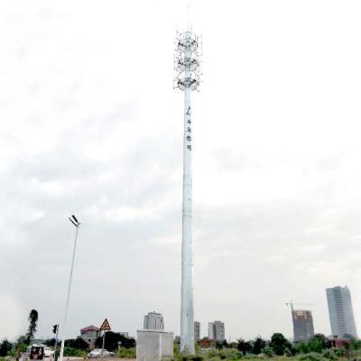 Cina 3 comunicazione tubolare d'acciaio 65m Pali dell'antenna delle piattaforme 25m Palo 5G in vendita