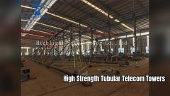 Durable Tubular Steel Telecom Towers High Strength Design