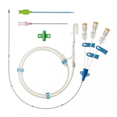 Cina CE CVC Kit di catetere venoso centrale 16FR Double Lumen Cvc Kit di catetere centrale semplice in vendita