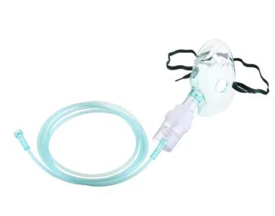 Cina High Concentration Medical Sterile Adjustable Nebulizer Face Mask Pvc Nebulizer Mask Kit in vendita