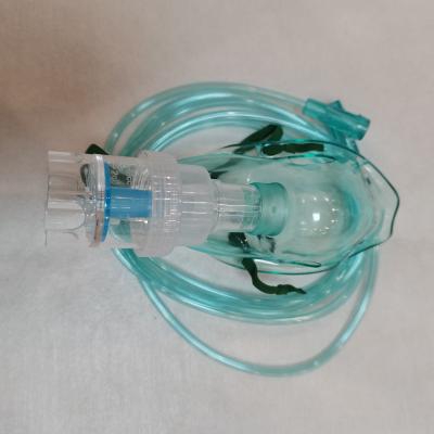 Cina High Concentration Medical Sterile Adjustable Nebulizer Face Mask Pvc Nebulizer Mask Kit in vendita