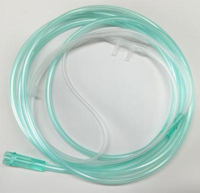China 2.1m volwassen nasale zuurstofcannula met zachte gebogen punt voor chirurgisch gebruik Te koop