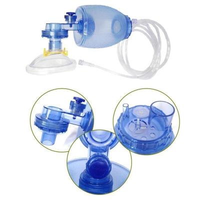 China 1600ml PVC Adult Manual Resuscitator Breathing Bag Manual Resuscitator Ambu Bag+Oxygen Tube Te koop