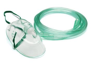 China Venda a retalho Preços Baratos Material Médico Transparente Máscara de Oxigénio PVC Para Hospital Com Tubos de 2,1m à venda