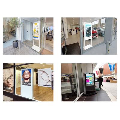 China Vertical Totem Window Facing Display LCD Advertising Digital High Brightness Double Sided Dual Screen Single 43 46 55 65 for sale