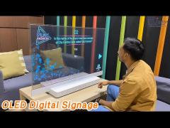 Transparent OLED Digital Signage Touch Screen Slim Android / Windows