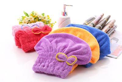China coral fleece hair-drying towel cap Hair Wraps/Magic Fast Dry Towel for sale