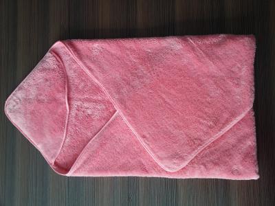 China microfiber coral fleece baby hooded towels for sale