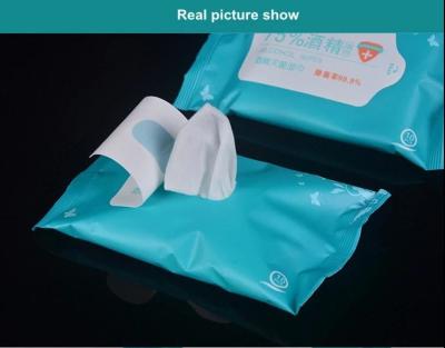 China Disposable White Alcohol Wet Wipes , Non Woven Antiseptic Baby Wipes for sale
