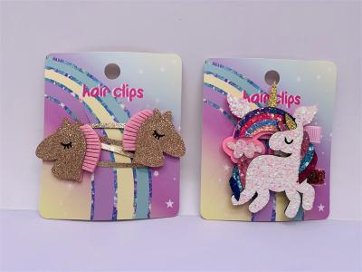 Cina Unicorno Accessoiri per capelli per bambini Clips per alligatori Arcobaleno Bella stella in vendita