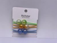 China Richstar Elastic Hair Ties 3cm Diameter High-Stretch Rubber Bands for Thick Hair Styling for sale