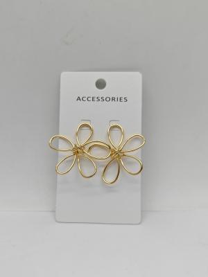 China Daily Chic Medium Gold Metal Flower Stud oorbel voor elke gelegenheid Te koop