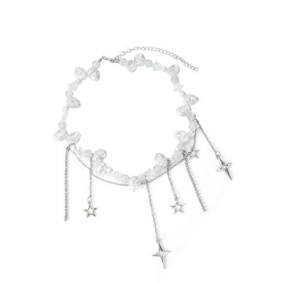 China Elegant Pearls Necklace with Chain Star and Length Options for sale
