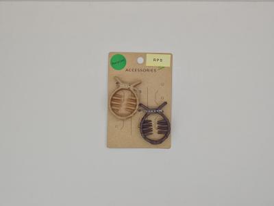 China 2 verpakkingen gerecycled bruin en crème haar klauw clip Duurzaam 300pcs Te koop