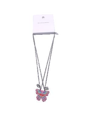 China Cute Magnetic Butterfly BFF Necklaces for 2 Enamel Butterfly Friendship Necklace for Teen Girls Women Best Friend Birthday Gift for sale