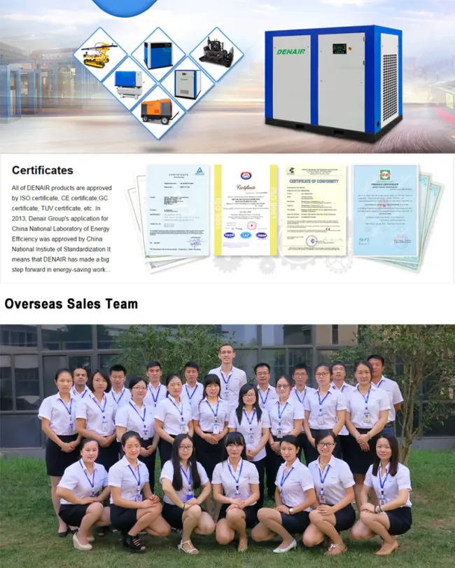 Oil Lubricated Wind Cooling Conversion VSD VFD Screw Air Compressor