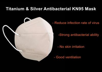 Cina Maschere di protezione antibatteriche rivestite d'argento 99%PFE del titanio di KN95 FFP2 in vendita