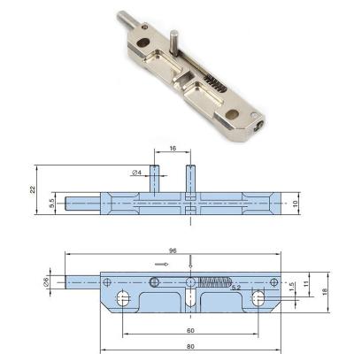 China Parafuso nivelado da porta simétrica do hardware protetor de porta Lever Action de uma segurança de 2,9 polegadas à venda