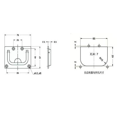 Cina La barca solida Ring Pull Handles Hatch Flush solleva per la piattaforma di barca in vendita