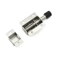 China Ring Pull Spring Latch Lock Stainless Steel Loaded Auto Sliding Drawing Polishing for sale