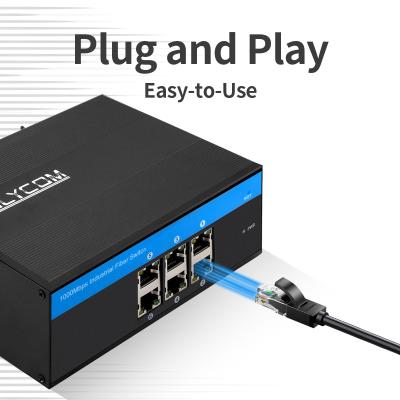 中国 6 ポート ギガビット PoE スイッチ 管理されていない DC48V 入力 Ouuput 管理されていない IP40 グレード 販売のため