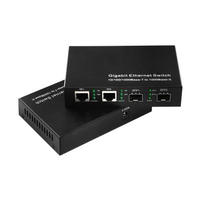 Κίνα Εμπορικός διακόπτης Ethernet Gigabit 4 θύρες Sfp Οπτική ίνα μη διαχειριζόμενη DC5V προς πώληση