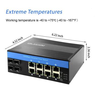 China OLYCOM PoE Network Switch 8 Port 240W Budget Industrial Gigabit Ethernet CE FCC for sale