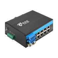 China 8 port optical fiber Switch managed industrial network switch witch D2*2B bypass for sale