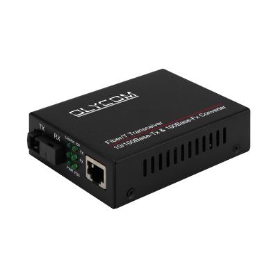 China Mini Fiber Optic Media Converter Rj45 To Sc Transceiver Mm 20km Single Fiber Sm 1310/1550nm for sale