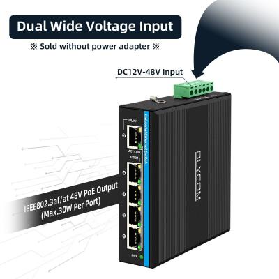 China Hardened 10/100/1000mbps Mini Unmanaged Network Switch Poe Switch 12-48v DC for sale