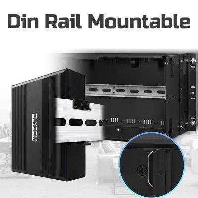 China Hardened 10/100/1000mbps Mini Unmanaged Network Switch Poe Switch 12-48v DC for sale