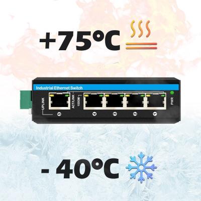 China Hardened 10/100/1000mbps Mini Unmanaged Network Switch Poe Switch 12-48v DC for sale