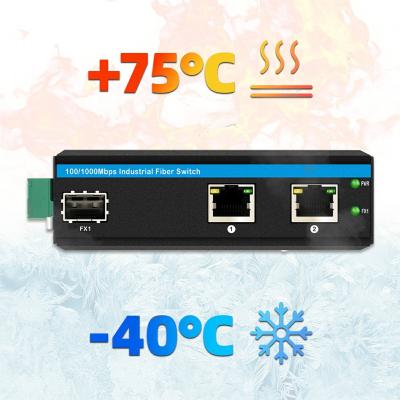 China Mini Din Rail Ethernet Fiber Switch 100/1000M 60W POE Budget DC48V Unmanaged for sale