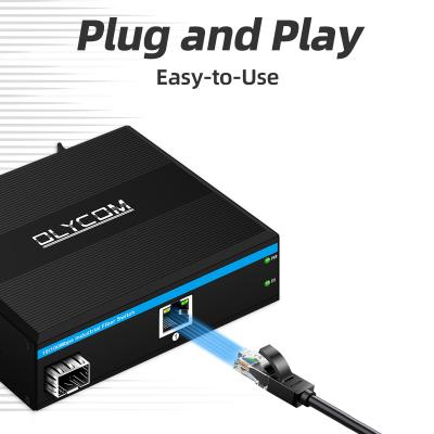 Chine Convertisseur multimédia en fibre optique mini 2 ports 10/100 mpbs avec commutateur Ethernet LC 1RJ45+1SFP pour une utilisation en extérieur à vendre