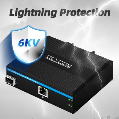 Chine Convertisseur multimédia en fibre optique mini 2 ports 10/100 mpbs avec commutateur Ethernet LC 1RJ45+1SFP pour une utilisation en extérieur à vendre