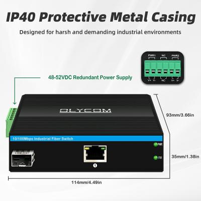 China 10/100m 2 Port Industrial Network Switch Ethernet Unmanaged DIN Rail Network Poe Switch With IP40 Level Protecion for sale